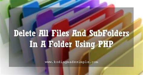 delete all files and subfolders from folder in php