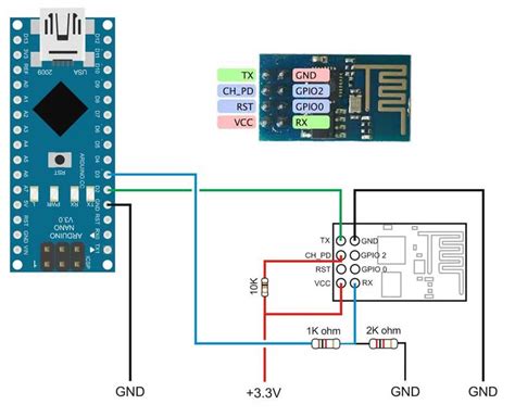 arduino nano esp8266 01 communication arduino stack