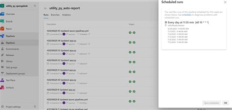 scheduling only a script to run periodically on azure