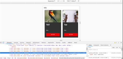 javascript slick slider infinity loop current slide selected clone