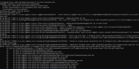 unable to start cassandra server super user