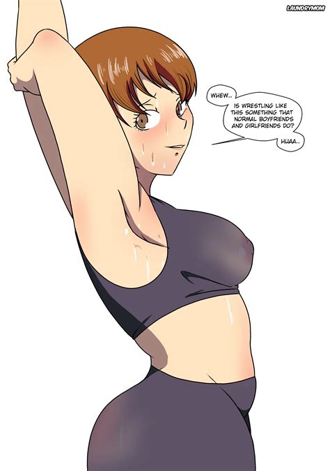 Rule 34 Atlus Big Breasts Bike Shorts Bottomwear Bra Brown Eyes Brown