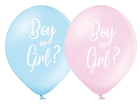 Latex Preprinted Gender Reveal Balloons 12 Talking Balloons