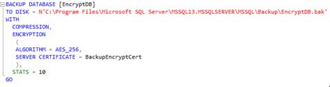 sql server backup encryption needs execution and decryption