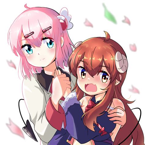 Safebooru 2girls Ahoge Blush Brown Eyes Brown Hair Chiyoda Momo