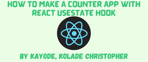 how to make a counter application with react usestate hook dev
