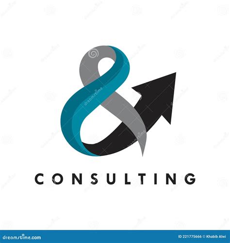 Ampersand Logo Calligraphic Symbol Blue Design Element Wedding