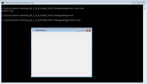 cmd qt application doesn t block when run from command line stack