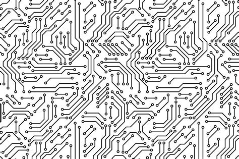 print circuit board seamless pattern printed circuit