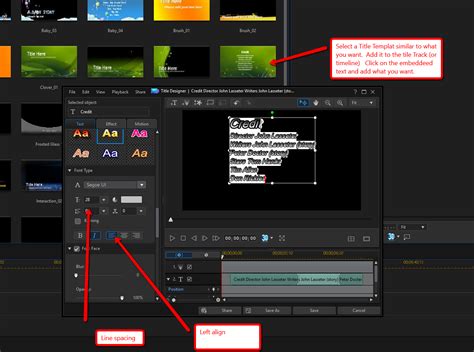 vertical alignment and spacing of separate text tracks on same screen