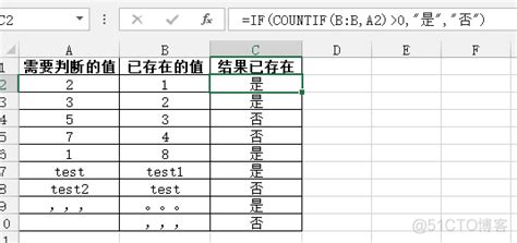 【excel使用】判断excel一个数据是否在一列中存在 51cto博客 Excel判断数据是否在某一列