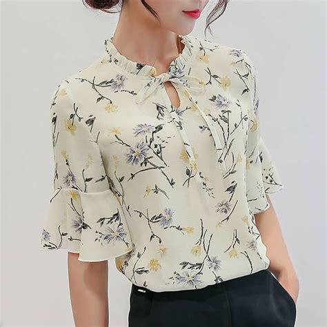 Buy Chiffon Print Sleeved Blouse For Women On Free