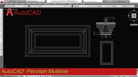 cara menggunakan multiline style di autocad youtube