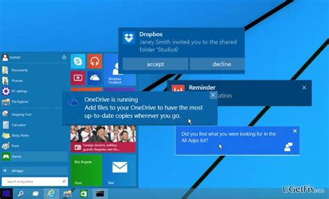 how to manage windows 10 notifications
