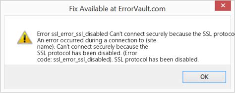 how to fix error ssl error ssl disabled can t connect securely because