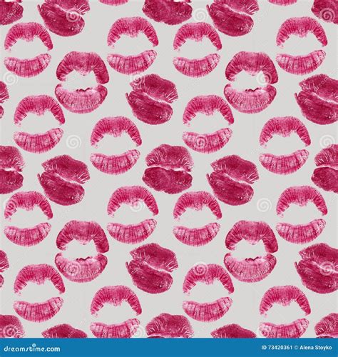 Lips Prints Seamless Pattern Stock Illustration Illustration Of