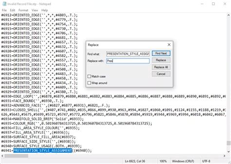 resolve solidworks imported step file error encountered invalid record