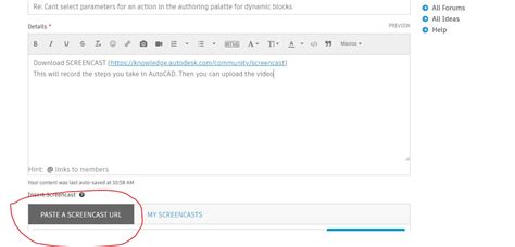 solved cant select parameters for an action in the authoring palatte
