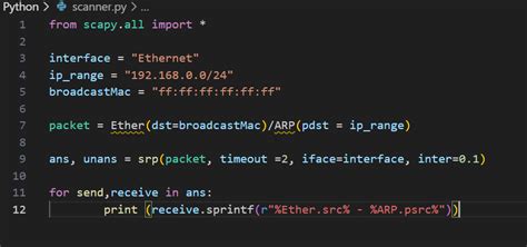 network scanner with python and scapy by eugene odhiambo medium