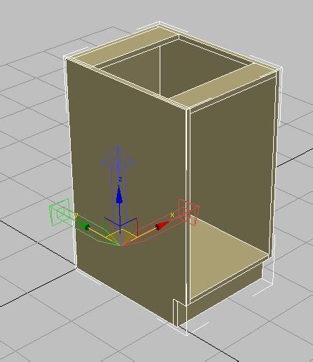 using basic polygon editing to create a base cabinet