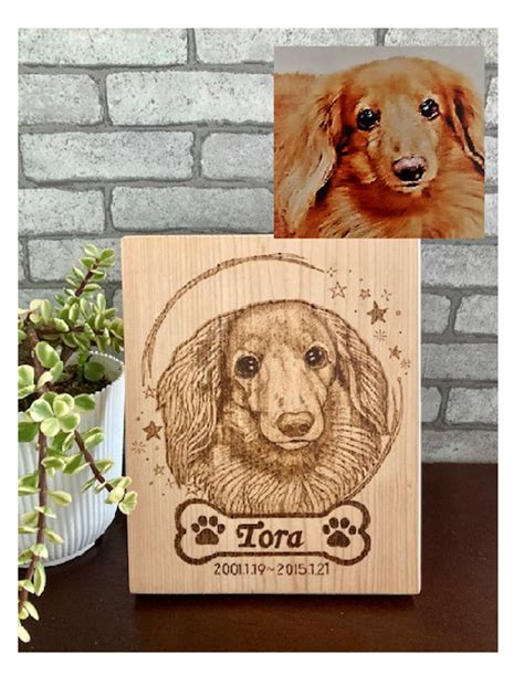 ＜値下げ！＞【受注制作】木製 愛犬ダックスの似顔絵 ＊星枠＊ウッドバーニング イラスト いな工房 通販｜creema クリーマ