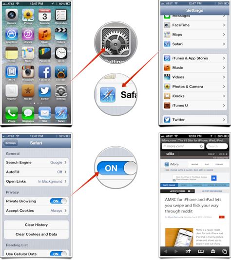 how to enable and use private browsing in safari for ios imore