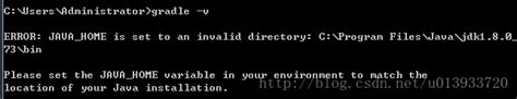 error java home is set to an invalid directory c program files java
