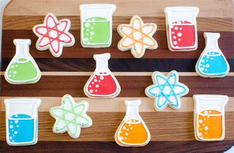science sugar cookies beakers flasks and molecules sugar cookies