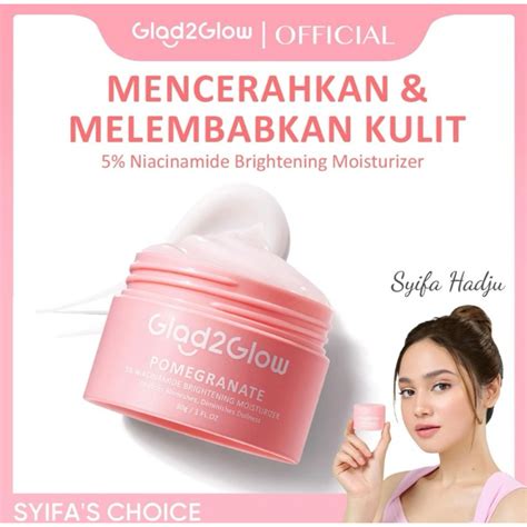 Jual Glad2glow Pomegranate 5 Niacinamide Brightening Moisturizer 30g