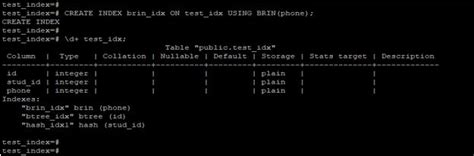 postgresql index types 6 types of index available in postgresql