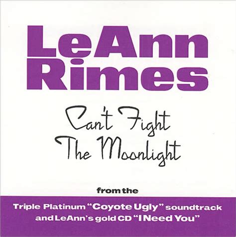 Leann Rimes Cant Fight The Moonlight Us Promo Cd R Acetate —