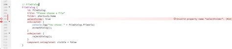 qt qml filedialog selectfolder stack overflow
