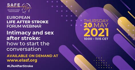 Life After Stroke Intimacy And Sex 20 May Event Is Now Available On