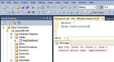 c retrieving data from sql server express database inside vs2010