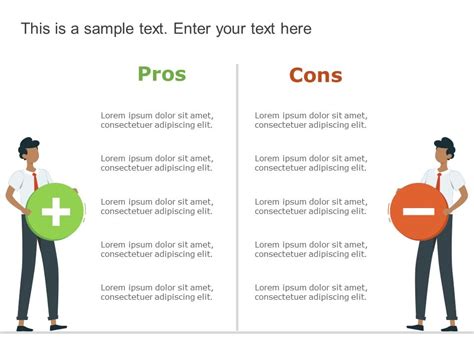 Pros And Cons 3 Powerpoint Template