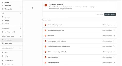 جلسه ۱۳ گزارش manual actions سرچ کنسول گوگل مجله آموزشی تبلیغات و