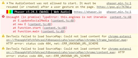 javascript having an issue with scenes in phaser 3 stack overflow
