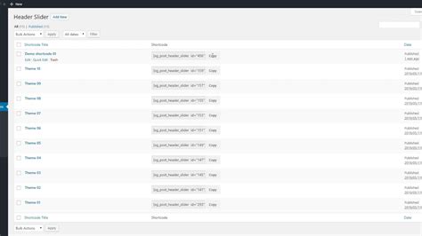 how to create header slider shortcode for post module wordpress plugin