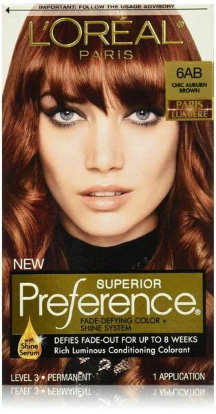 Loréal Paris Superior Preference Permanent Hair Color 6ab Chic Auburn