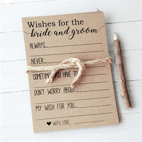 Wishes For The Bride And Groom Advice For The Bride And Etsy Australia
