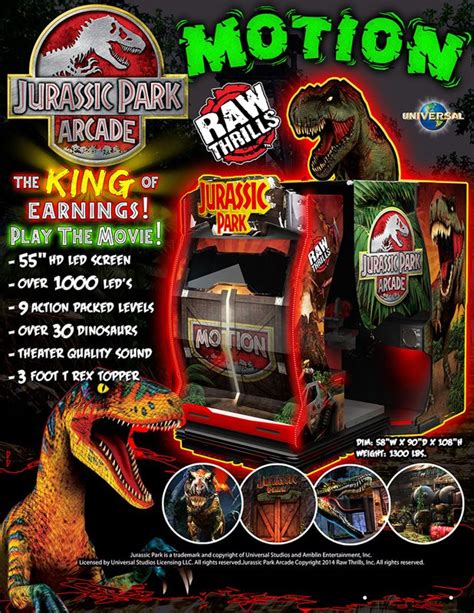 Jurassic Park Arcade 2015 Arcade Box Cover Art Mobygames