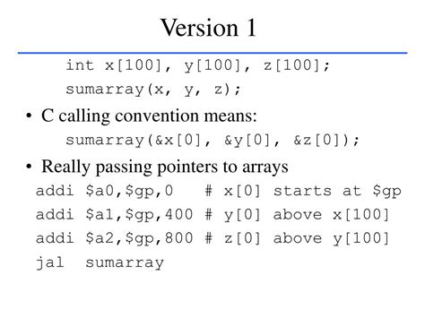 ppt pointers and arrays mips programs 16 september 2013 powerpoint