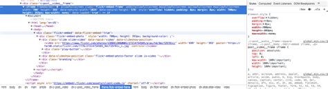 javascript unable to target embedded flickr video iframe