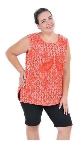 Blusa Feminina Plus Size Liganete Confortável G1 Ao G7 Parcelamento