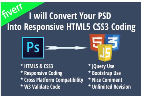 convert psd to html responsive by hot girl143 fiverr