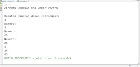 programa de vectores en java dadas