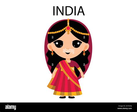 National Costume India Stock Vector Images Alamy