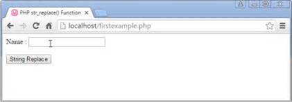 php str replace string function