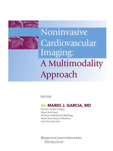Non Invasive Cardiovascular Imaging Pdf Medical Imaging Cardiology
