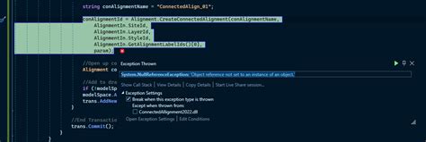 solved is it possible to create a connected alignment programmatically